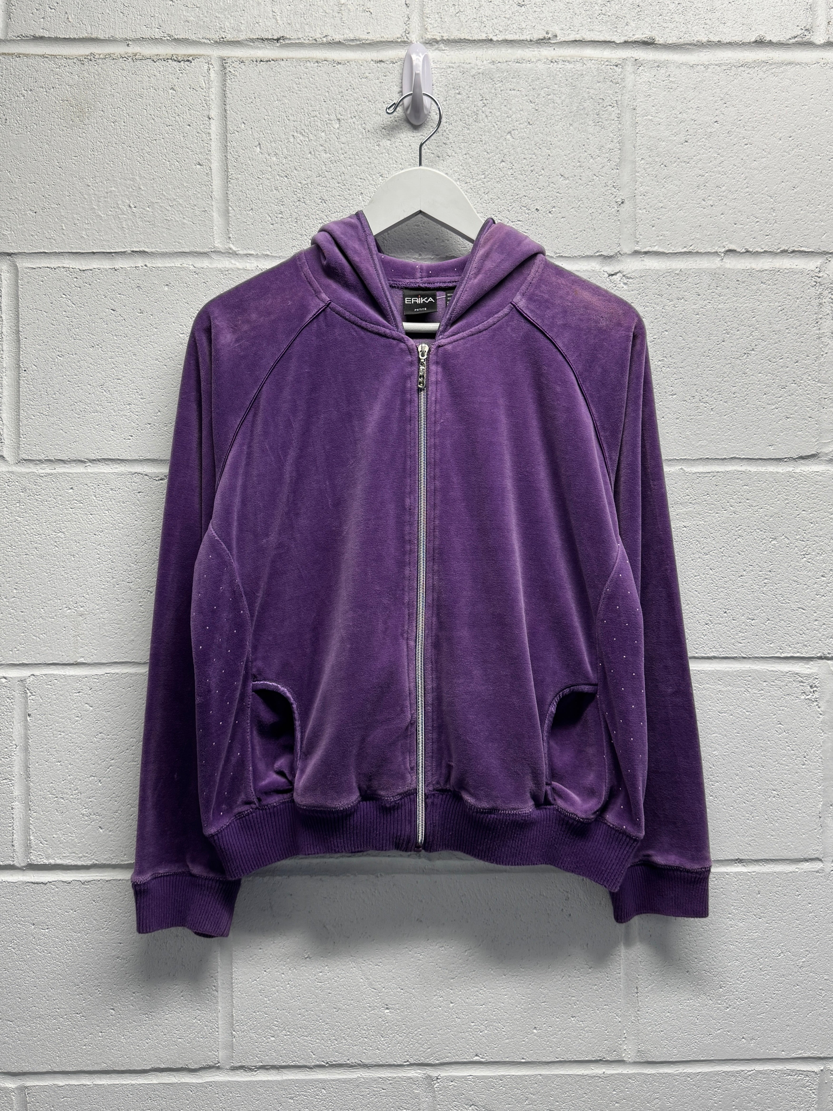 Y2K 2000s Velour Zip-Up [M] – crookedgarments
