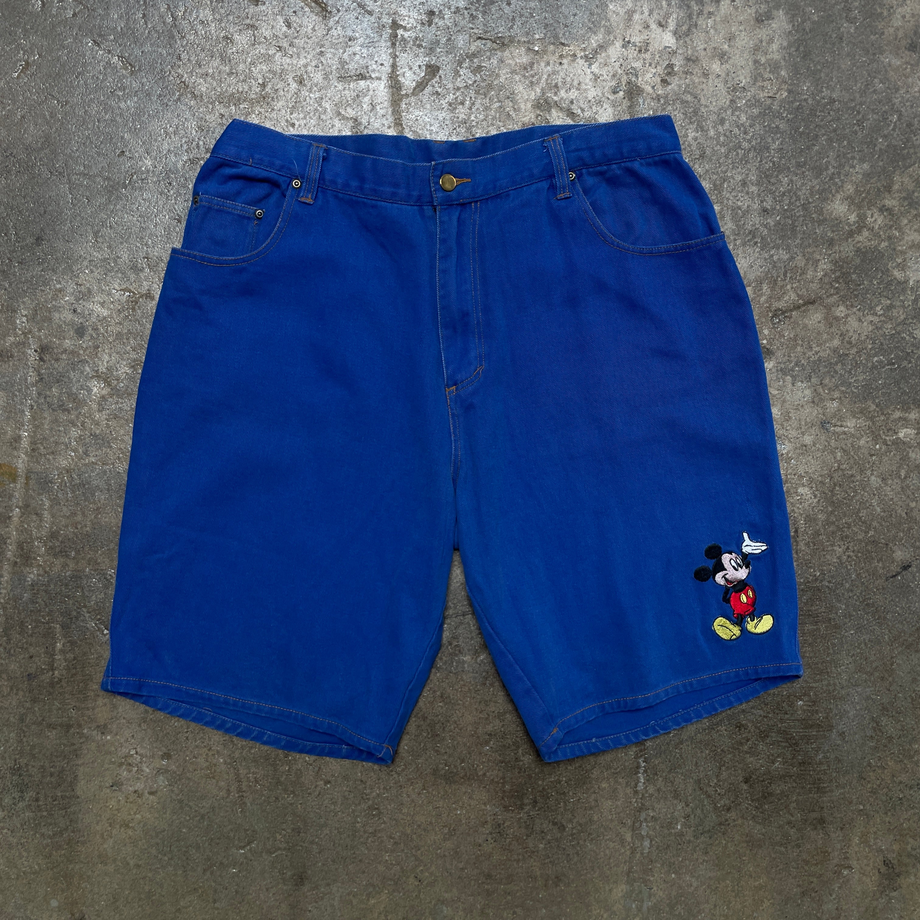 1990s Disney Mickey Embroidered Jorts [36] – crookedgarments